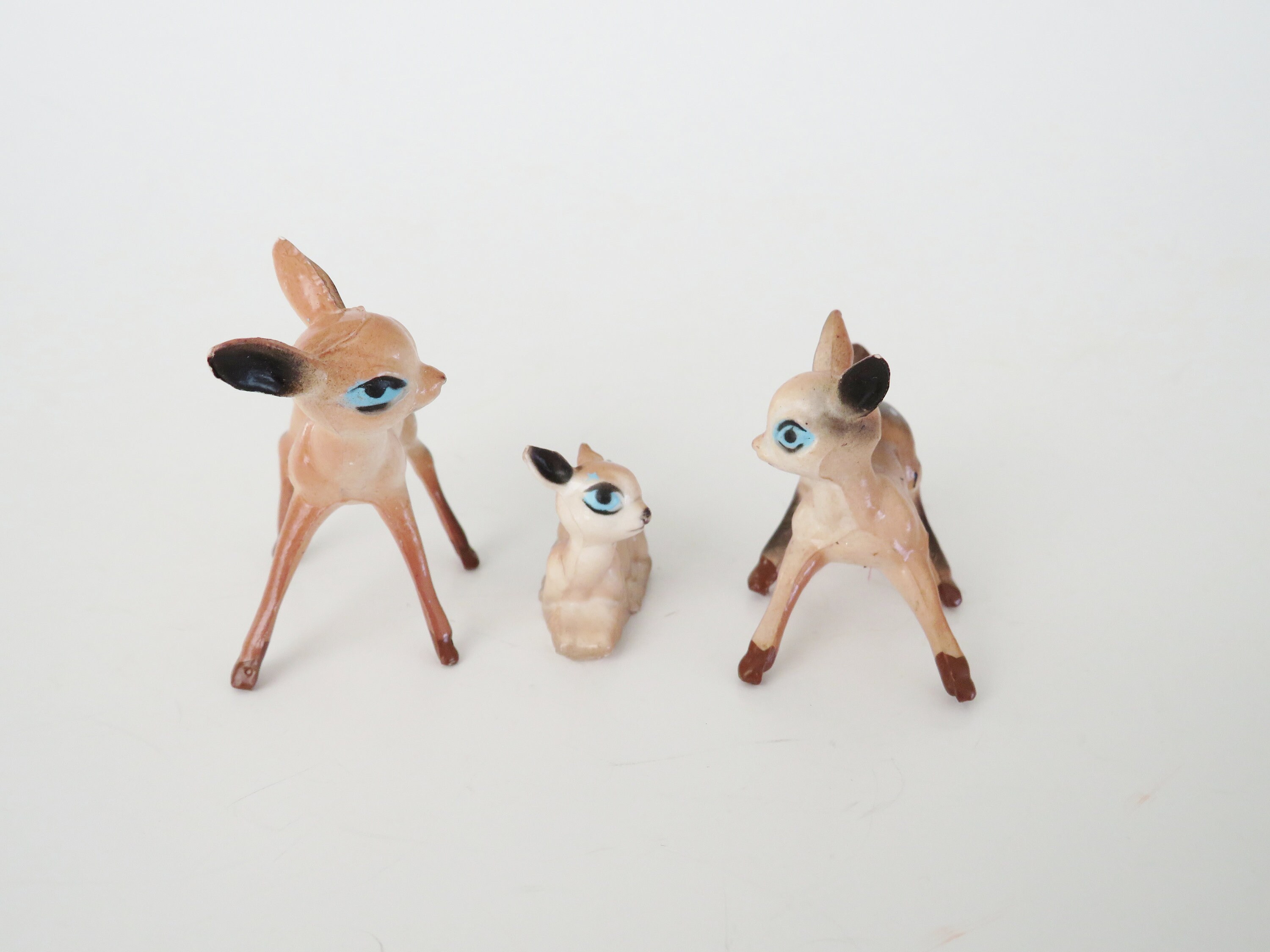 Miniature Plastic Deer Figurines Vintage Deer Miniature Deer | Etsy