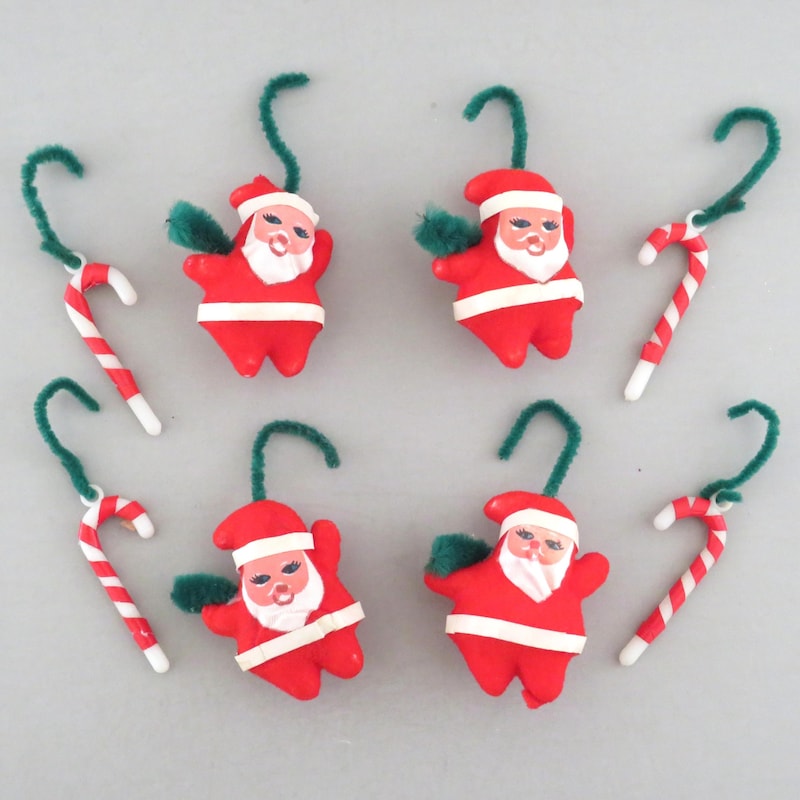 Flocked Santa - Etsy