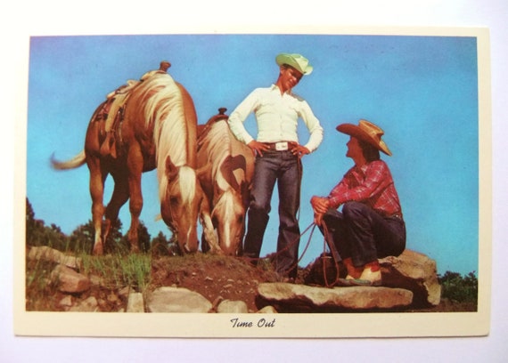 Vintage Cowboy Postcard