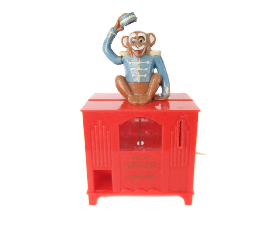 Vintage Jocko Monkey Bank Musical Gumball Machine NOT WORKING, Vintage ...
