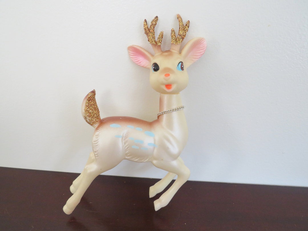 Vintage Rubber Reindeer, Made in Japan, Vintage Reindeer With Movable ...