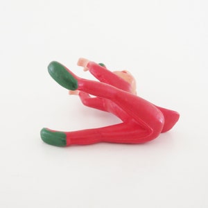 Hanging Pixie, Rubber Pixie Elf Figurine, Red Pixie, Shelf Climber ...