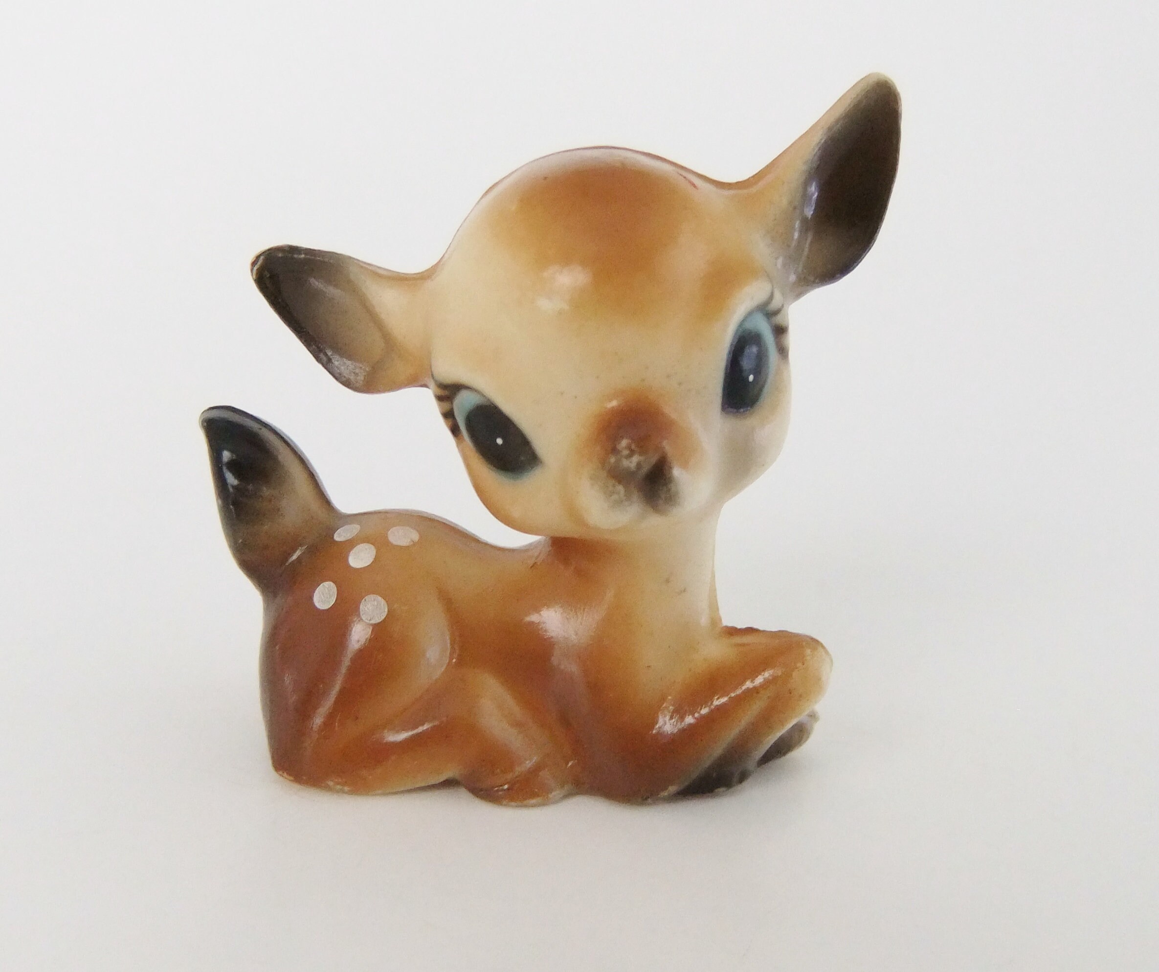 Tiny Plastic Fawn Figurine Vintage Christmas Deer Decor Deer Etsy