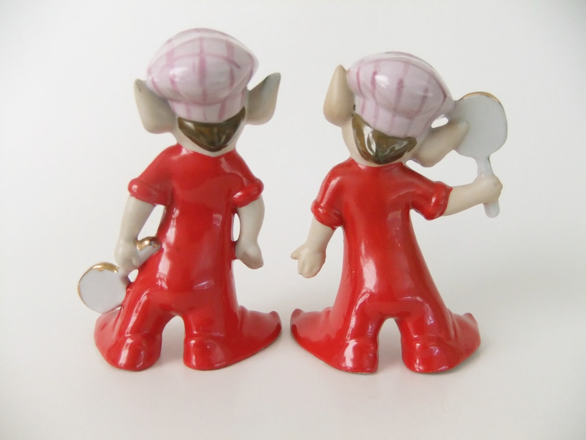 Vintage Pixie Elf Tennis Player Figurines Tennis Players Gift - Etsy