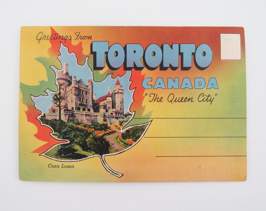 Vintage Multi Picture Toronto Canada Fold Out Postcard, Photo Folder ...