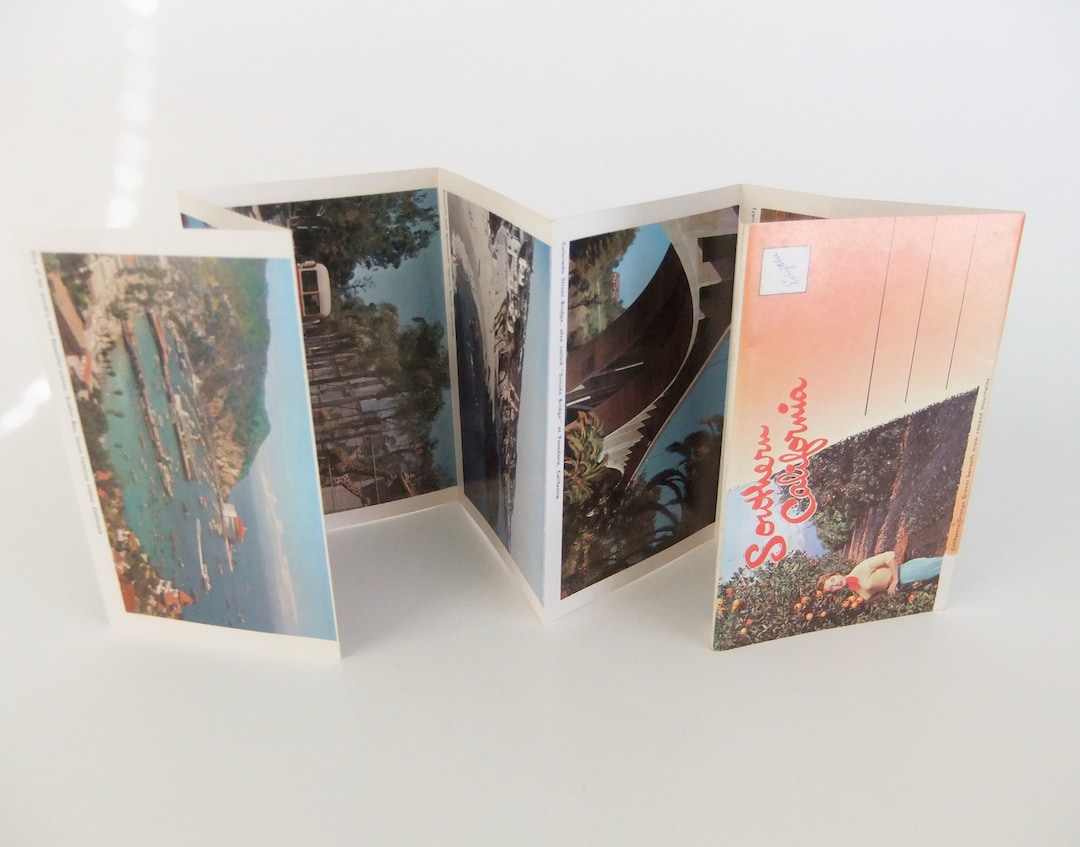 12 Picture Southern California Fold Out Postcard, Picture Photo Book ...