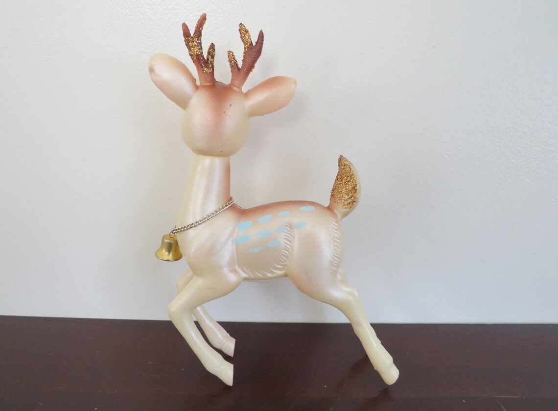 Vintage Rubber Reindeer Made in Japan Vintage Reindeer With - Etsy