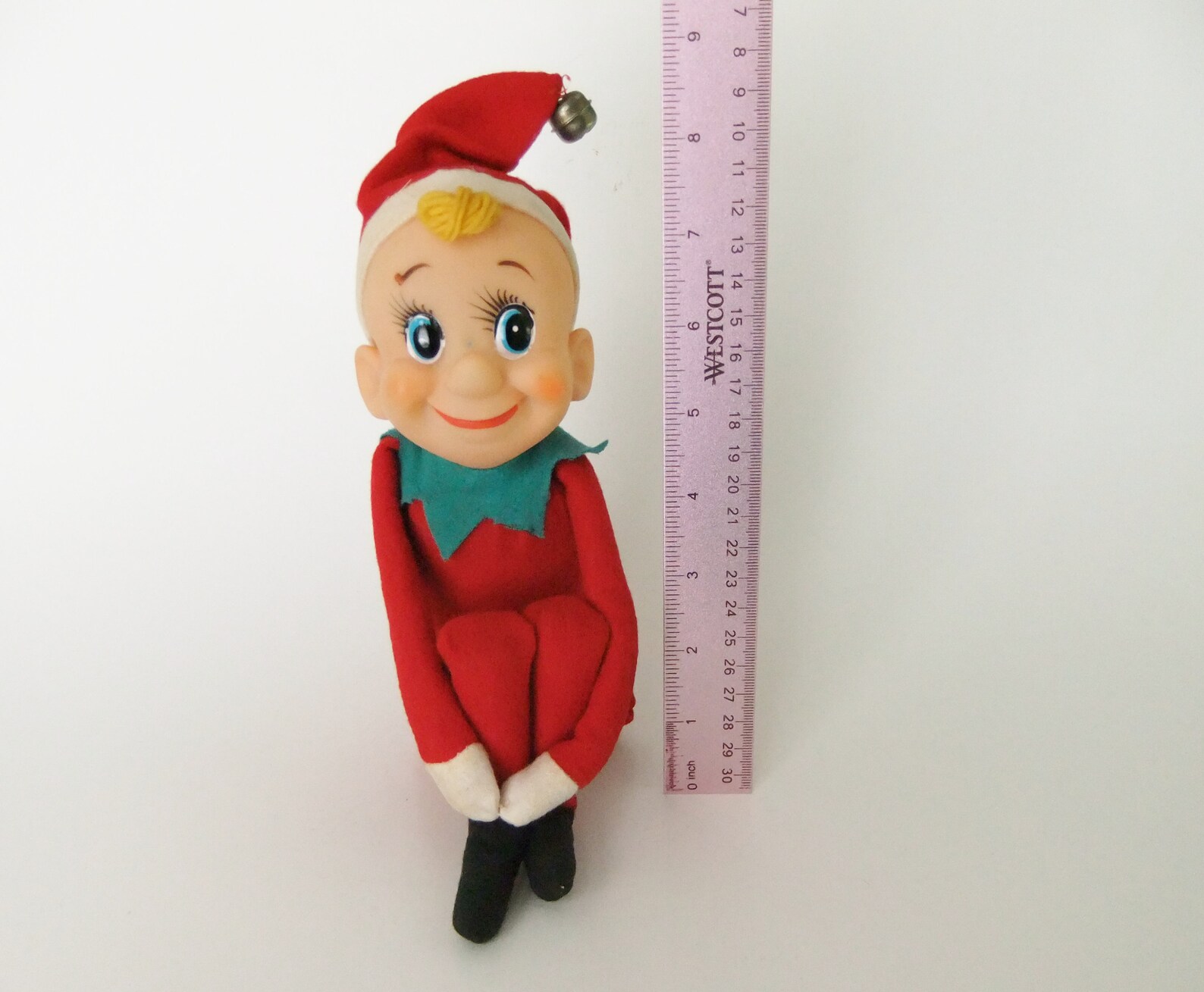 Large Vintage Knee Hugger Pixie Elf Shelf Sitter, Boy Elf Pixie ...