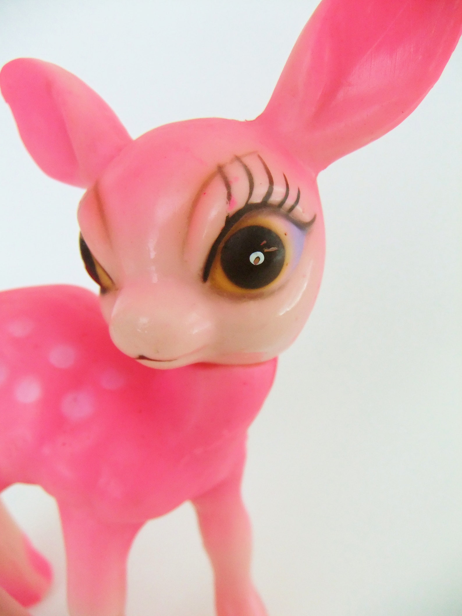 Hot Pink Deer Figurine Neon Pink Reindeer Figurine Plastic - Etsy