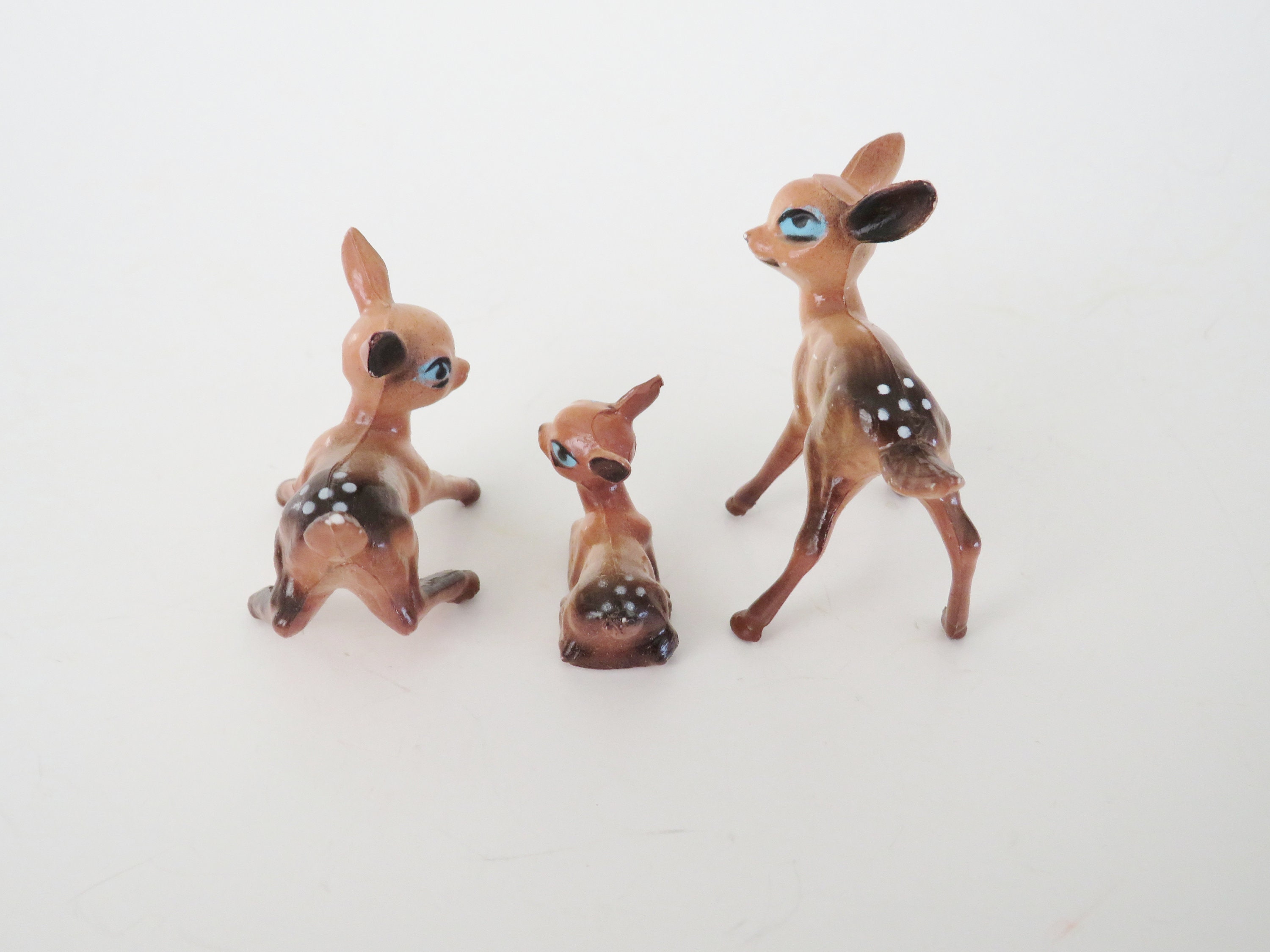 Miniature Plastic Deer Figurines Vintage Deer Miniature Deer | Etsy