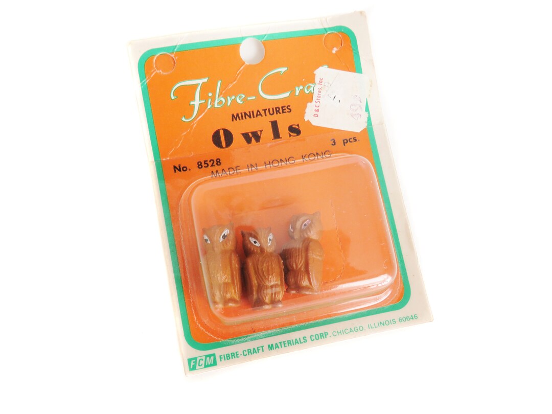 Miniature Owls, Vintage Plastic Owls, Tiny Owls Vintage Owl Craft ...
