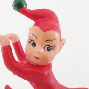Hanging Pixie, Rubber Pixie Elf Figurine, Red Pixie, Shelf Climber ...