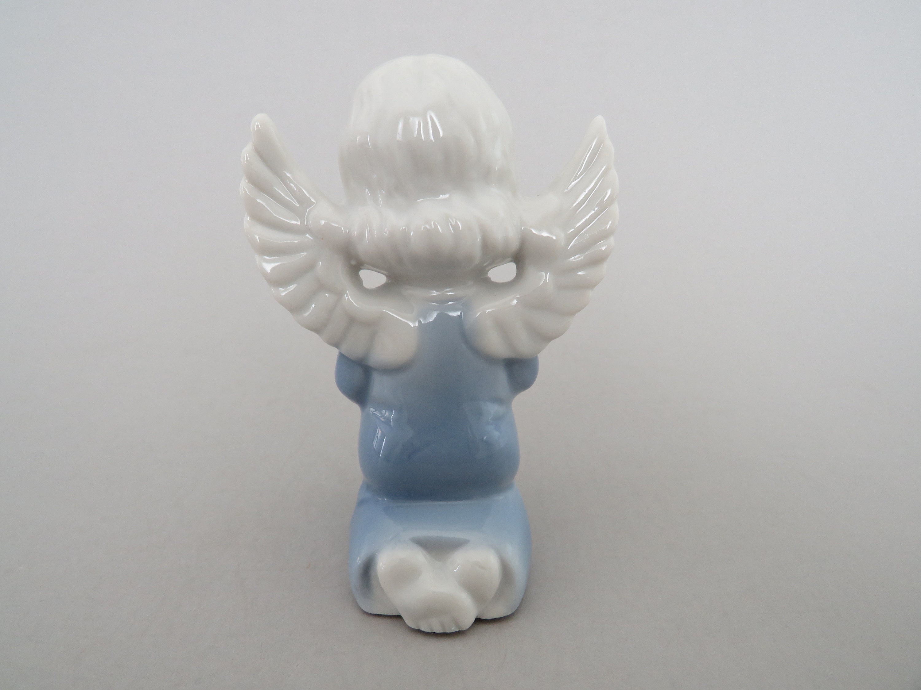 Vintage Blue Angel Figurine Japan Angel Kneeling Praying - Etsy