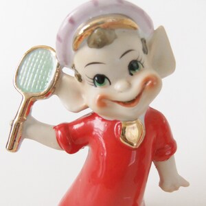 Vintage Pixie Elf Tennis Player Figurines, Tennis Players Gift Ideas ...