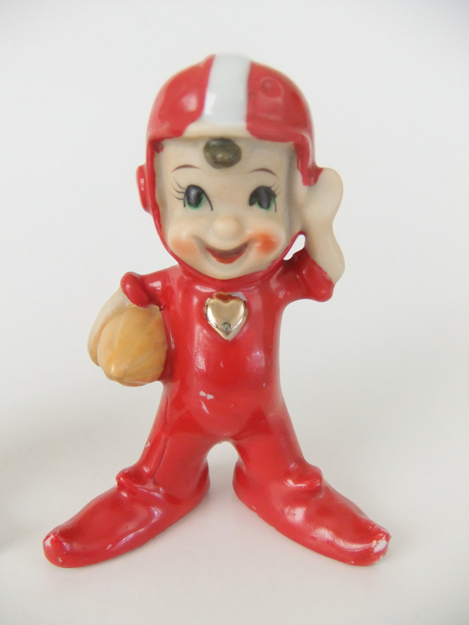 Football Pixie Elf Figurines Football Gifts Vintage | Etsy