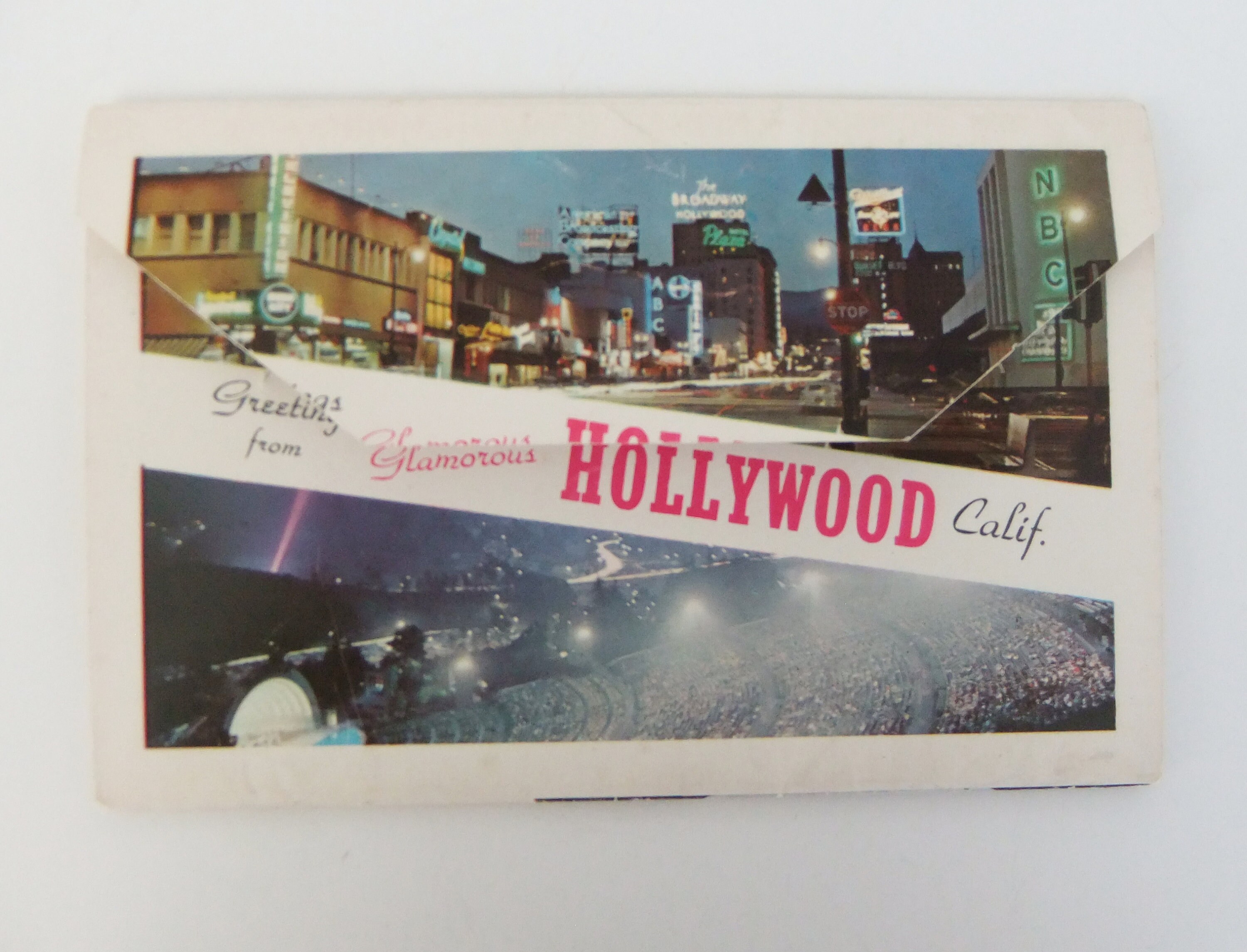 Vintage Hollywood California Postcard, 12 Picture Fold Out Folder ...