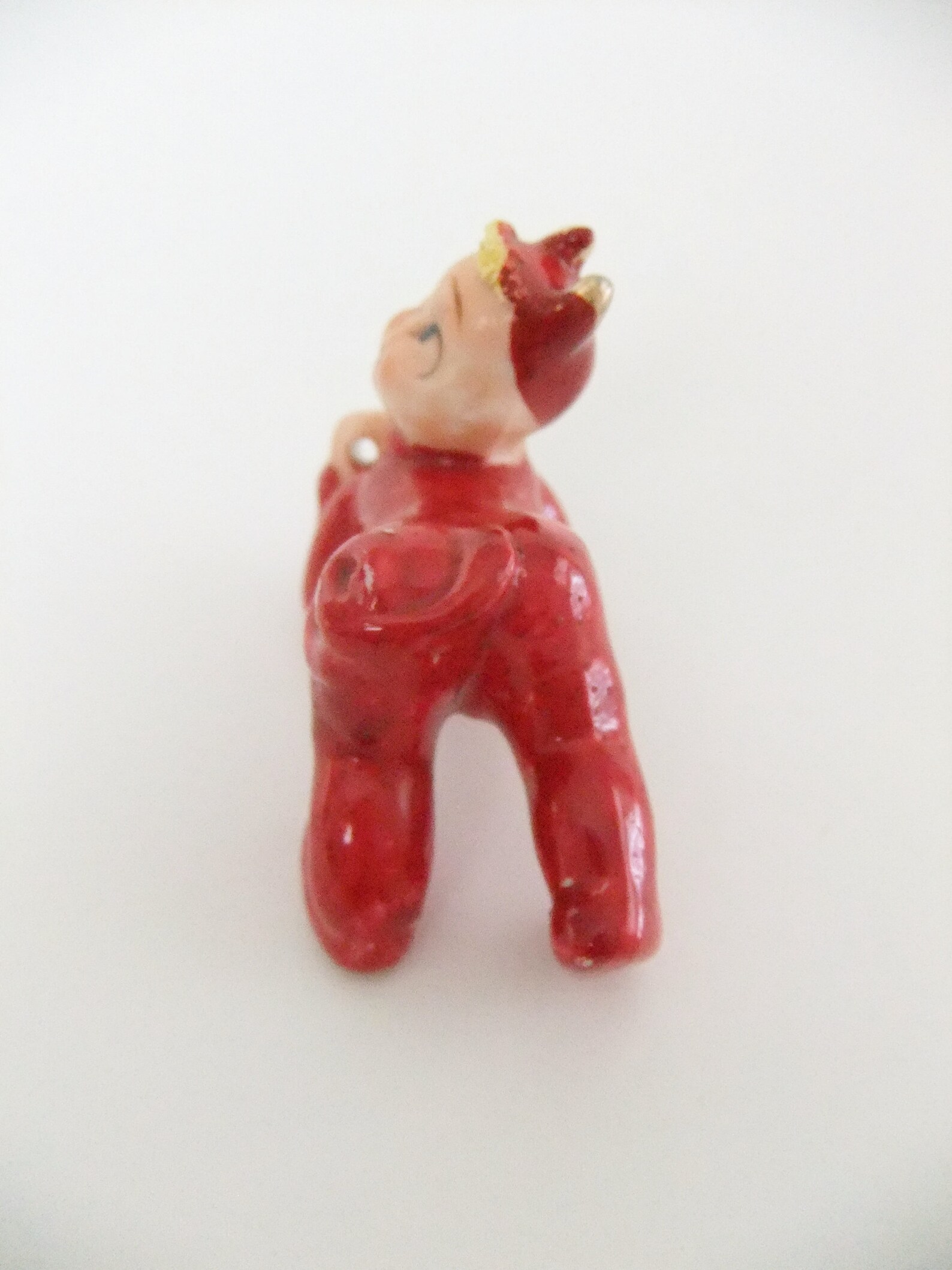 Vintage Devil Figurine Winking Red Devil Figure Small | Etsy