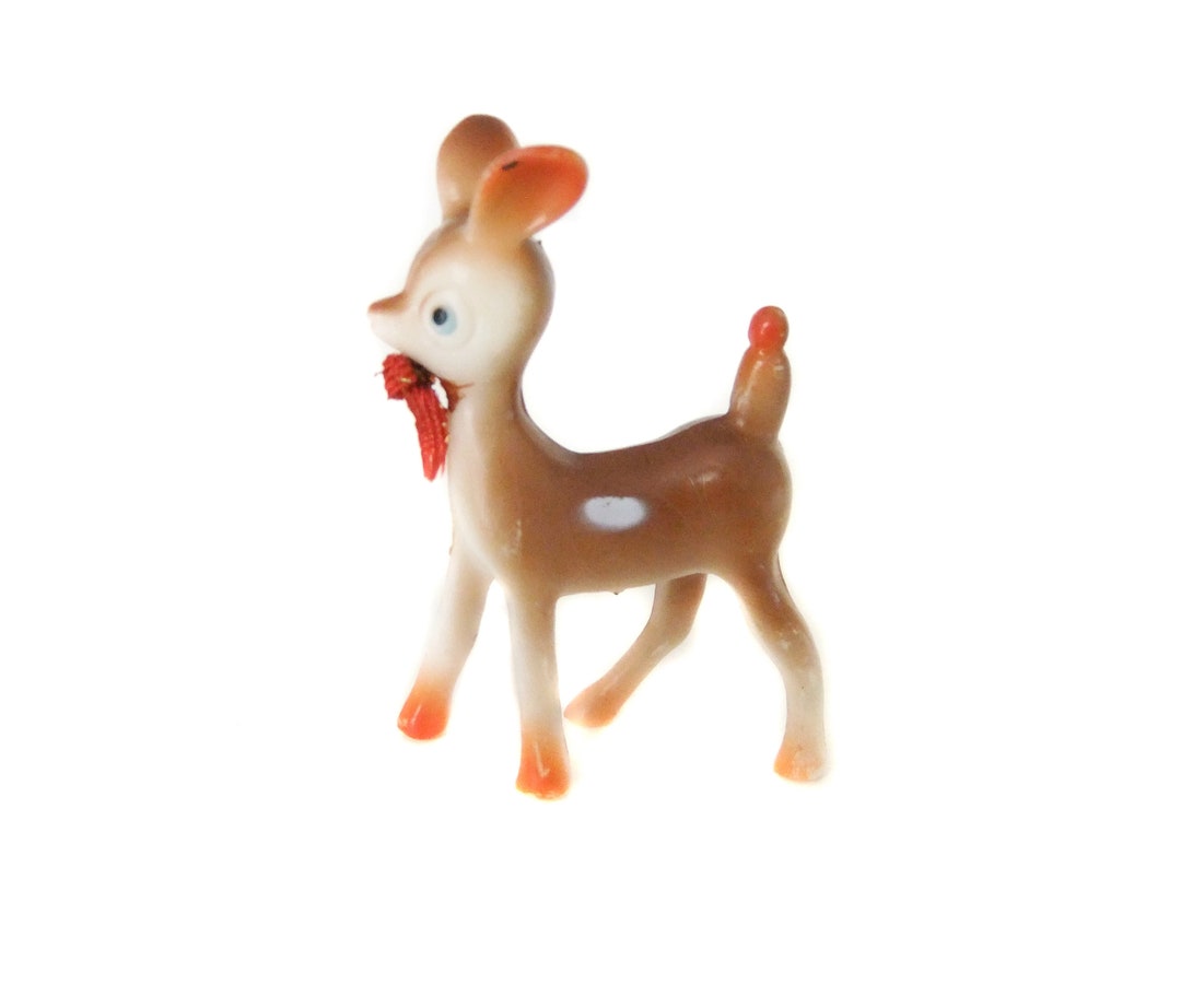 Vintage Fawn Figurine, Kitsch Christmas Decor Decoration, Retro Deer ...