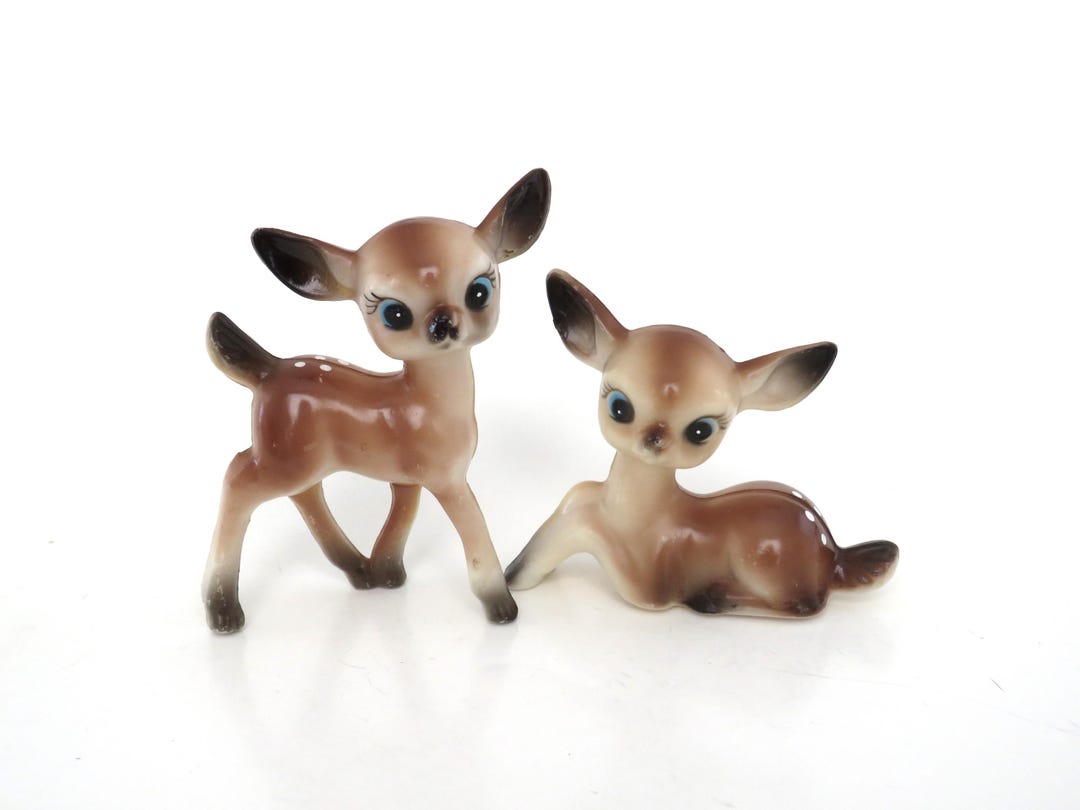 Plastic Deer Figurines, Vintage Reindeer, Retro Deer, Vintage Deer ...