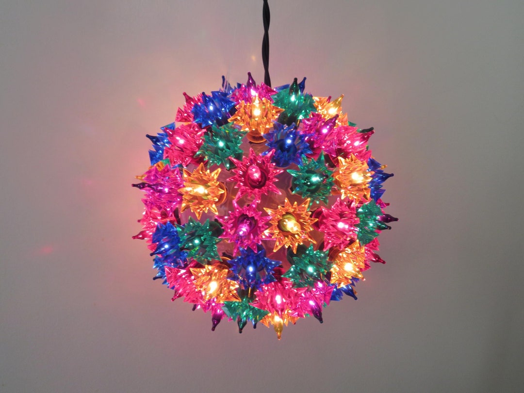 100 Lights Super Sphere, Incandescent Lighted Christmas Ball Ornament ...