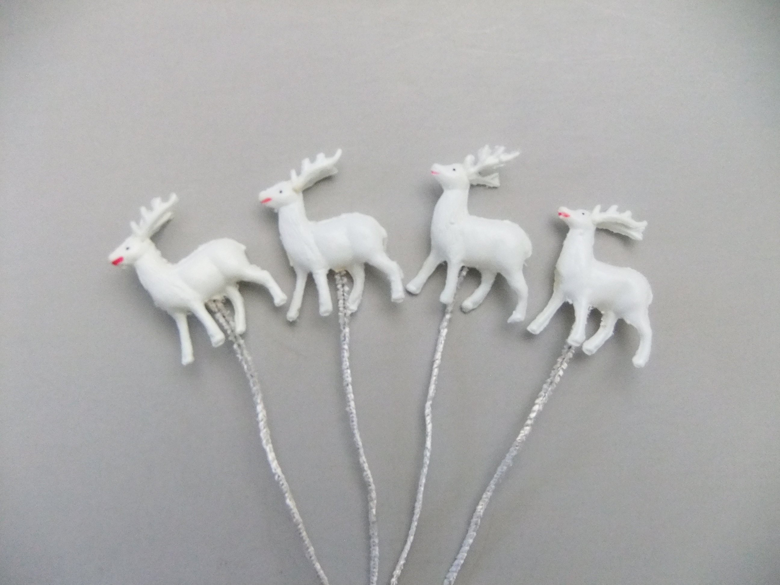 Miniature Celluloid Reindeer Plastic Reindeer Craft Figures | Etsy