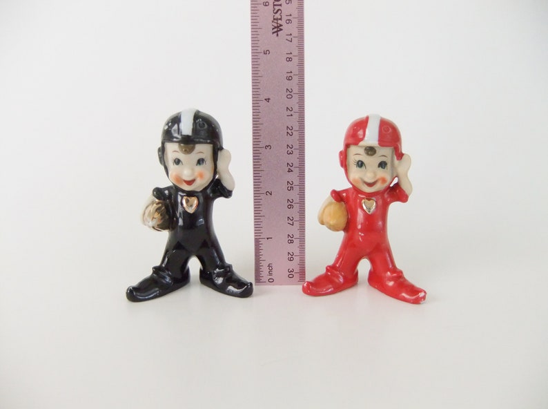 Football Pixie Elf Figurines Football Gifts Vintage | Etsy