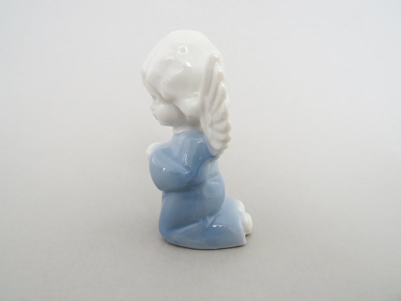 Vintage Blue Angel Figurine Japan Angel Kneeling Praying - Etsy