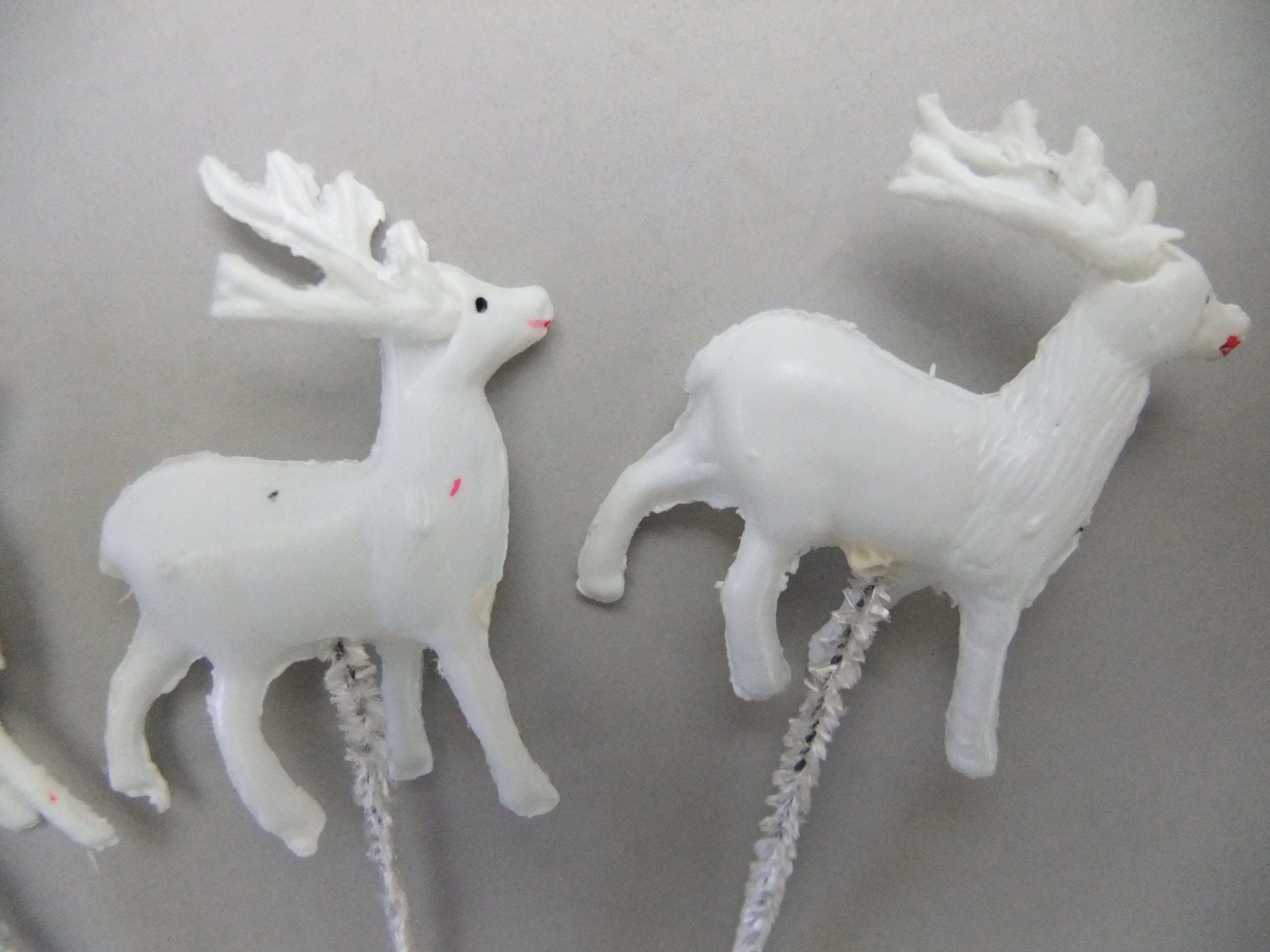 Miniature Celluloid Reindeer Plastic Reindeer Craft Figures | Etsy