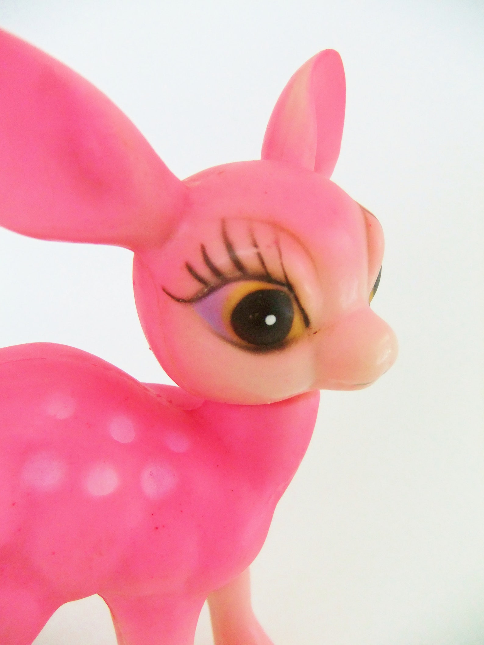 Hot Pink Deer Figurine, Neon Pink Reindeer Figurine, Plastic Deer ...