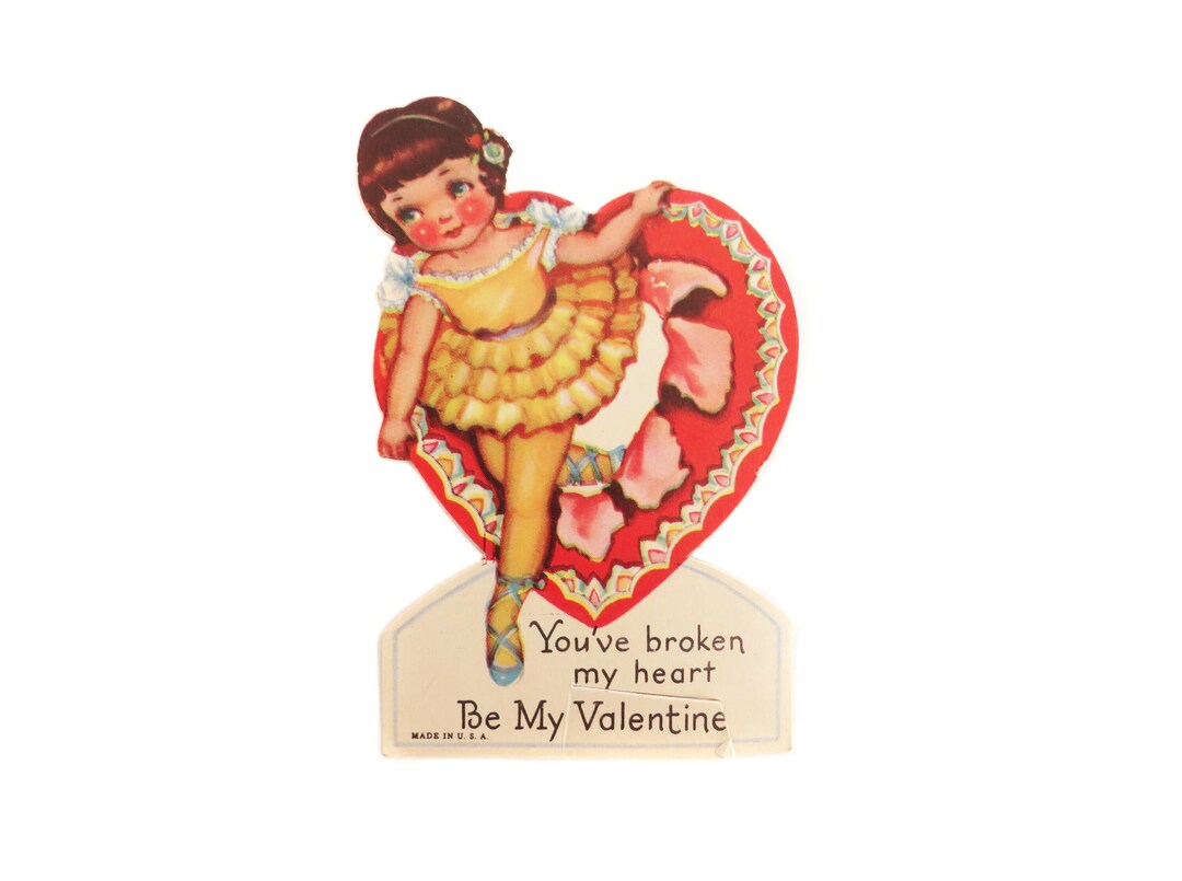 Vintage Ballerina Valentine, Ballet Valentine Dance Dancer Valentine ...