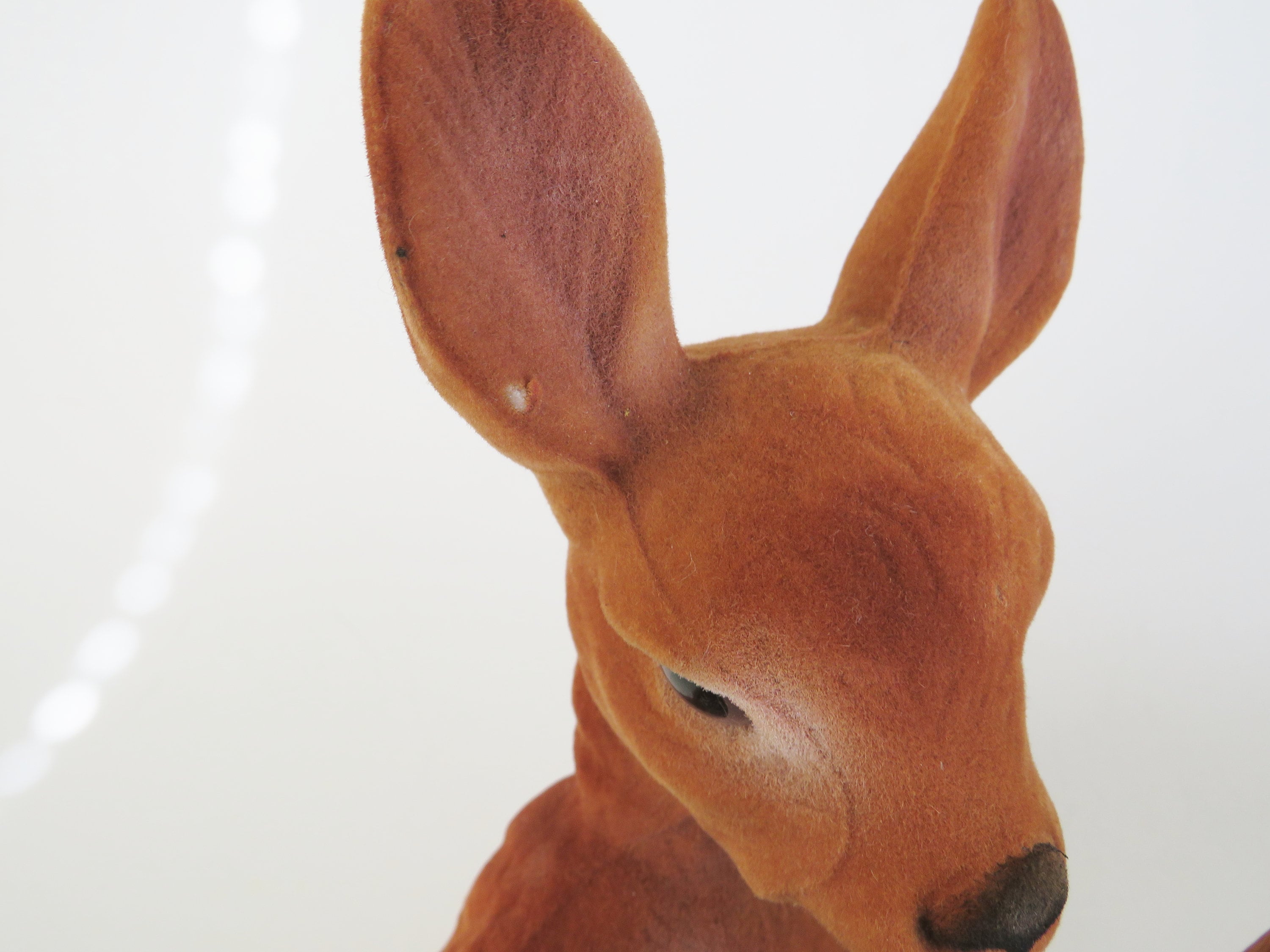 Flocked Doe and Fawn Figurines Vintage Flocked Plastic Deer | Etsy