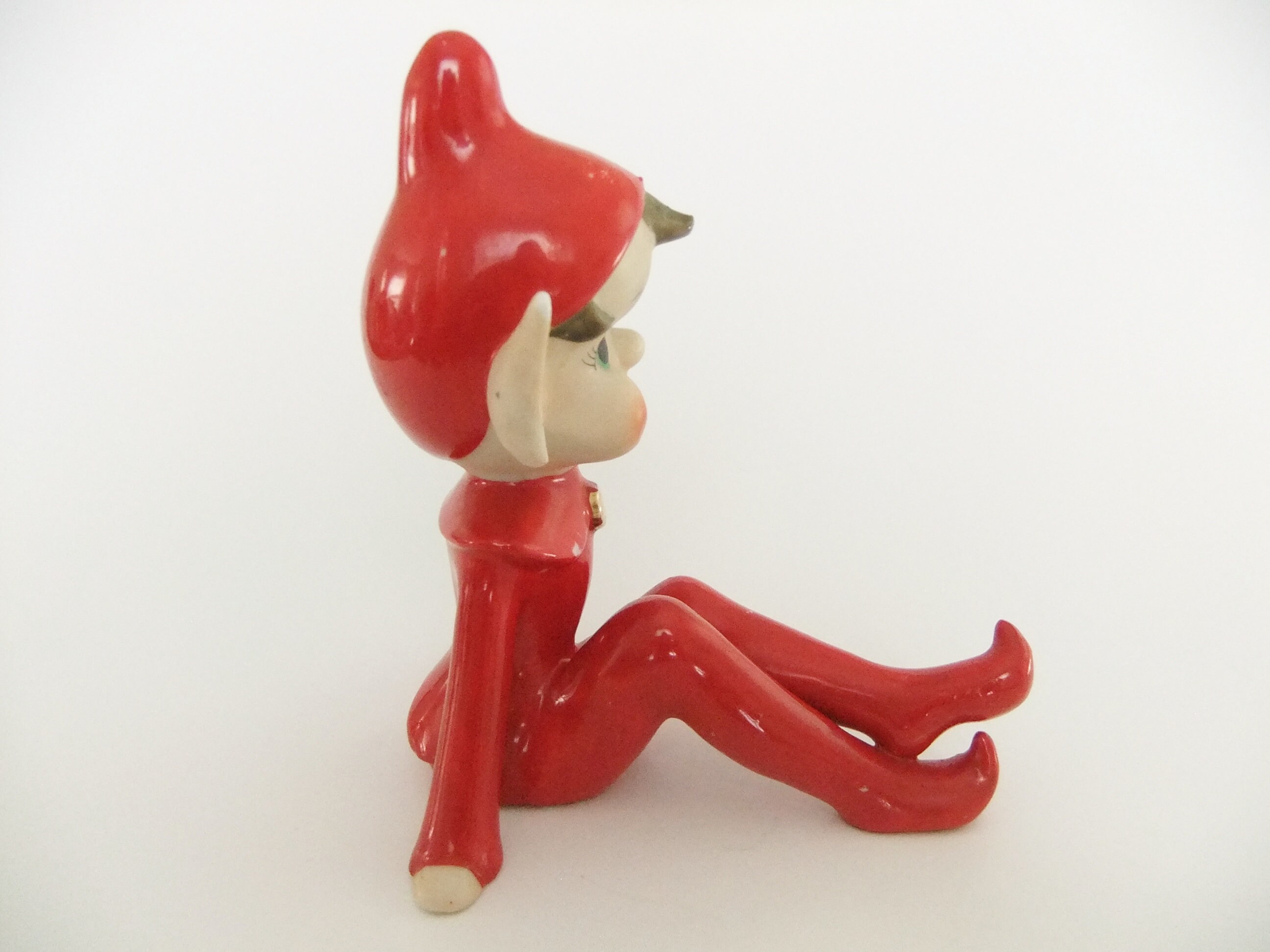 Figurines & Knick Knacks Art & Collectibles Vintage red elf figurine ...