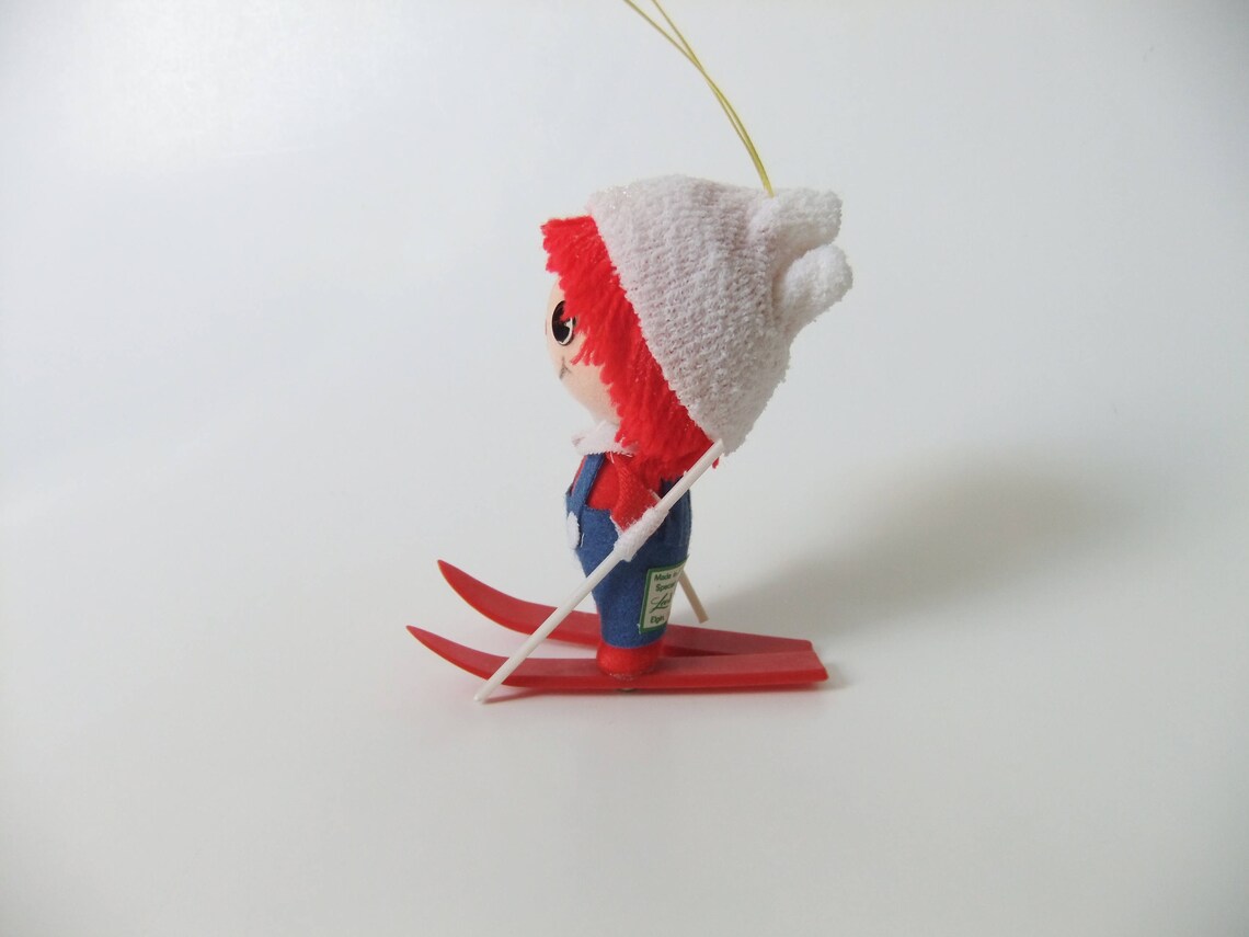 Andy Ornament on Skis Skiing Ornament Raggedy Ann and Andy | Etsy