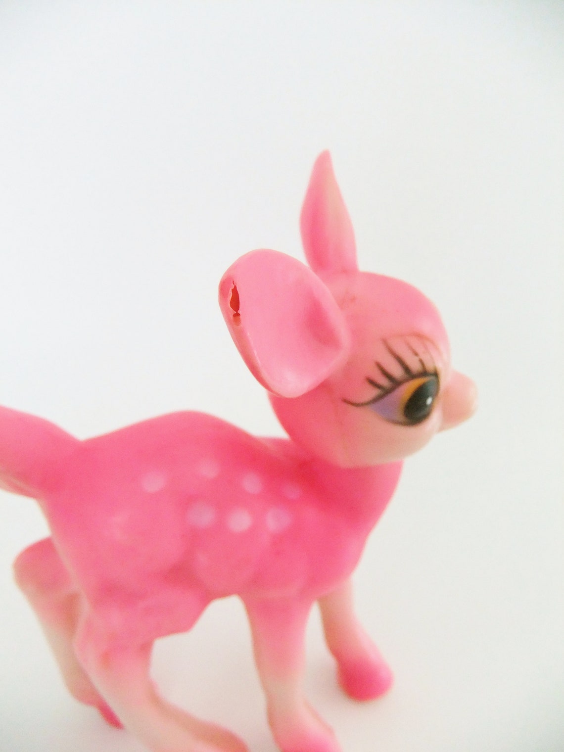 Hot Pink Deer Figurine Neon Pink Reindeer Figurine Plastic - Etsy