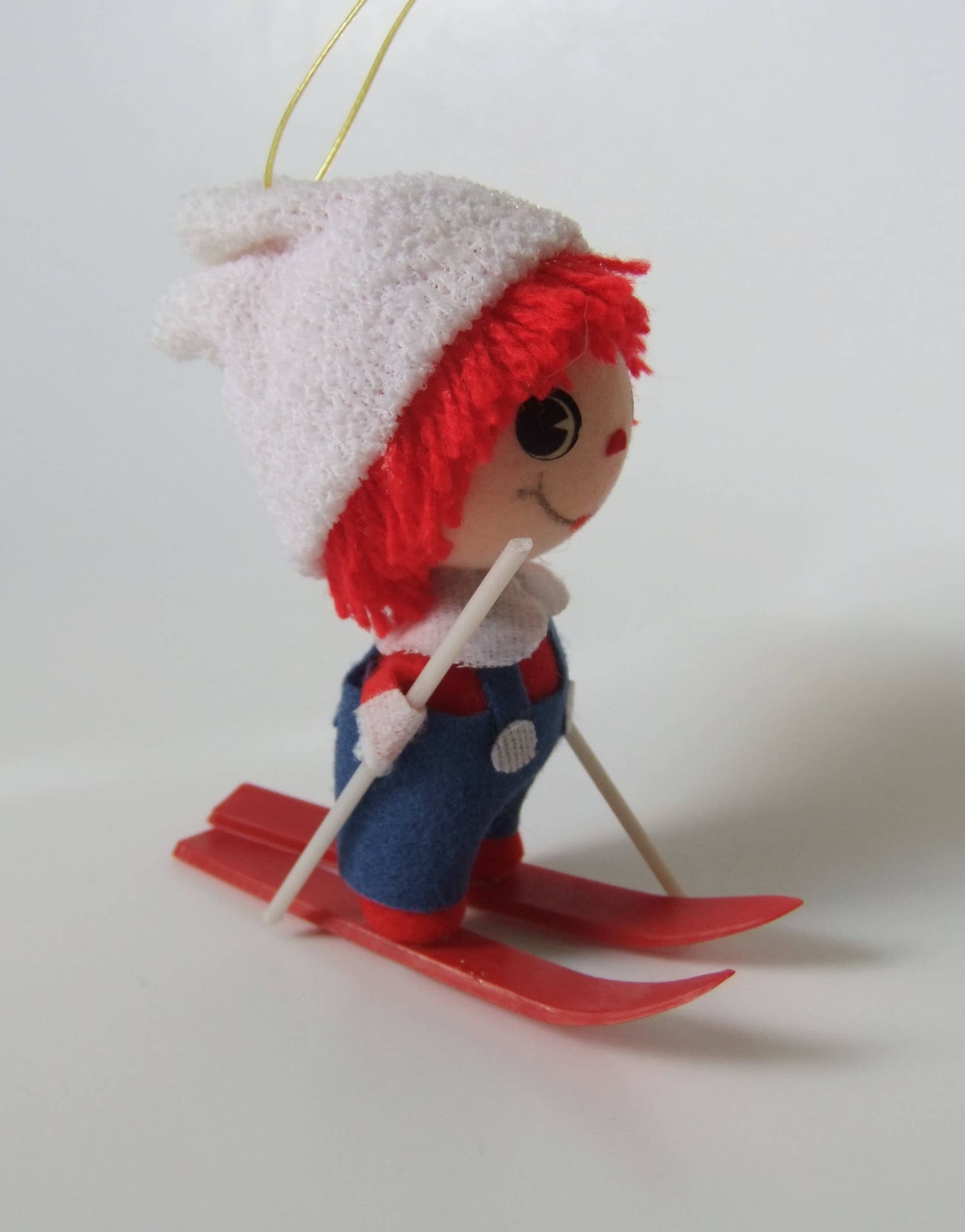 Andy Ornament on Skis Skiing Ornament Raggedy Ann and Andy - Etsy