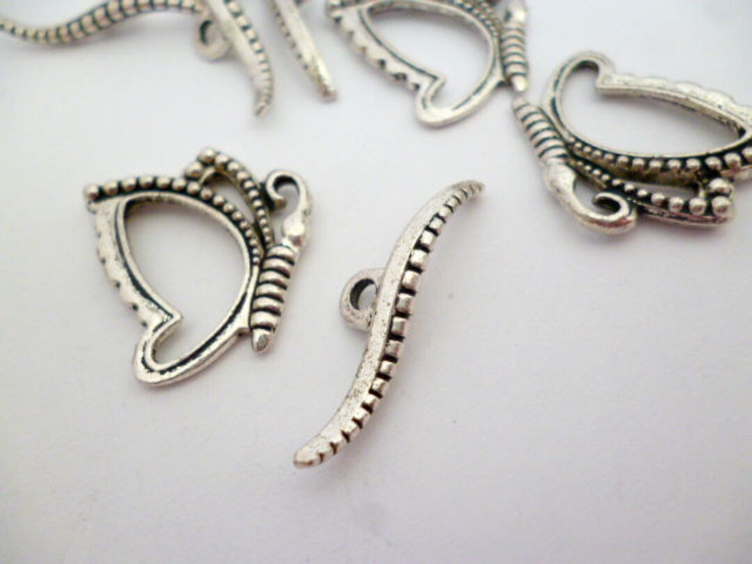 Silver Tone Hoop and Stick Clasp_ Pp654005/554/bp/21_hoop and - Etsy