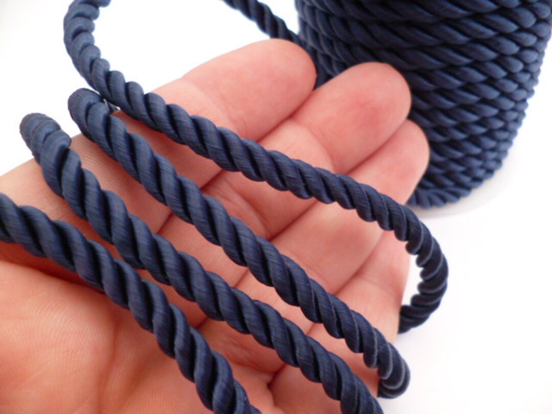 5 Mm Navy Blue Braided Silk Cord_pp01244557423/564_navy Blue BRAIDED ...