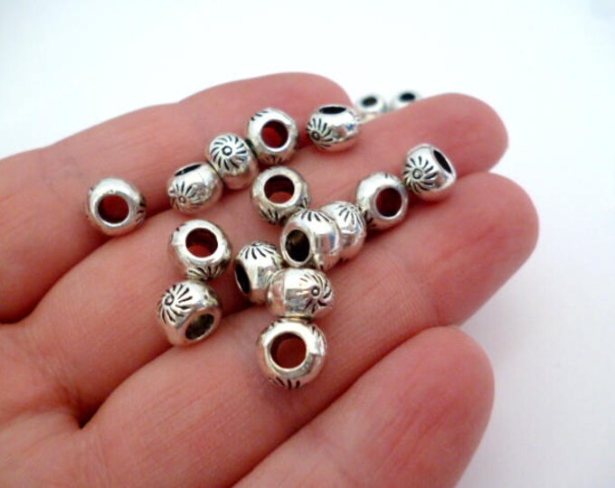 Solid Silver Tone Metal Beads_ Pa67461052554209ry_silver Metal Bead of ...