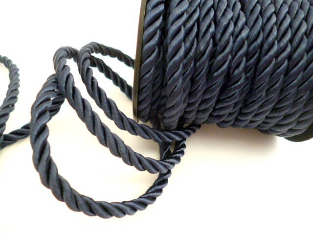 Navy Blue Braided Fabric Cord_ PP0011478214/B_Cords_ BLUE | Etsy