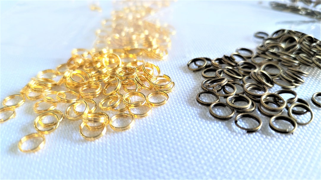 Double Thin Wire Jump Rings Connectors_pp998/418_diy Gold Tone or ...