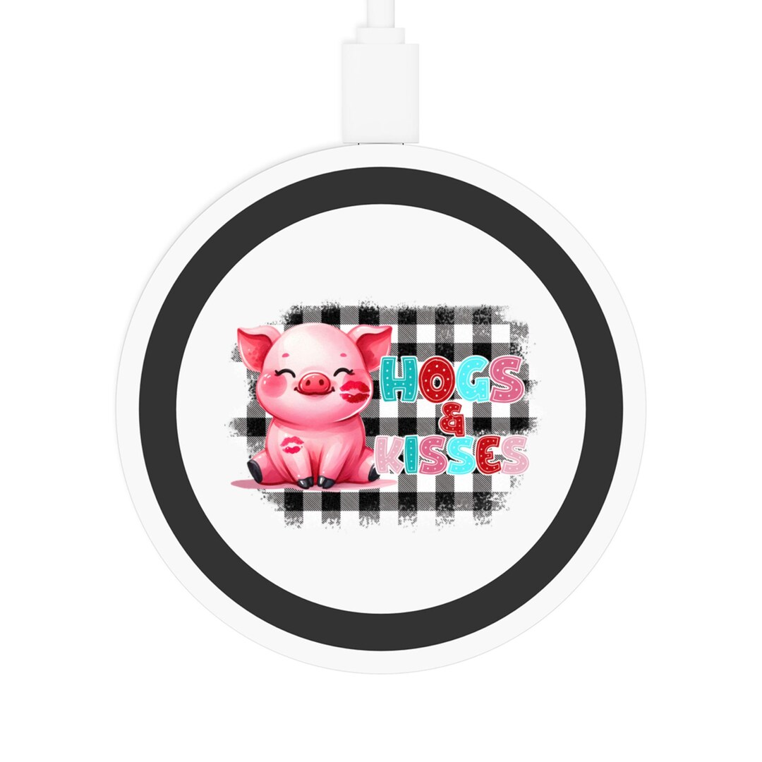 Pig Quotes Hogs & Kisses Wireless Charging Pad - Etsy
