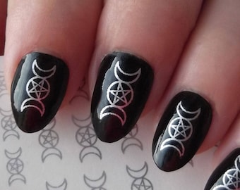 Pentagram nail art | Etsy