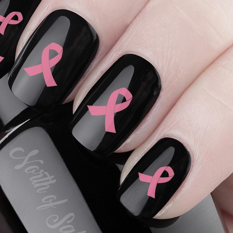 Breast Cancer Nails - Etsy