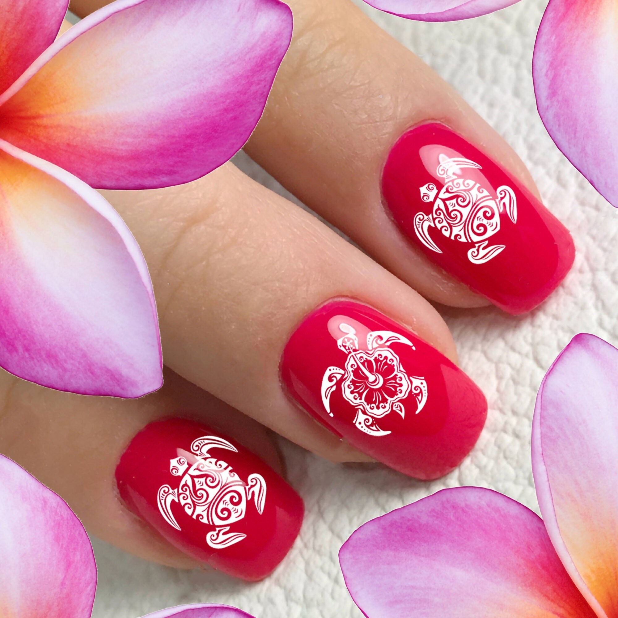 Tribal Nail Art Pink