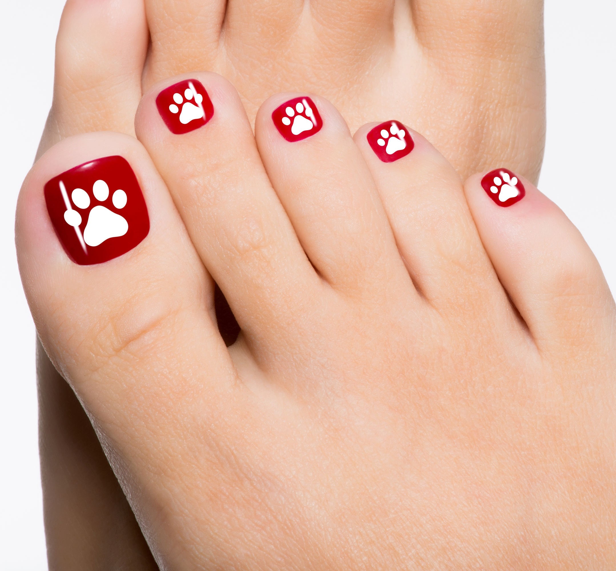 Paw Print Toe Nail