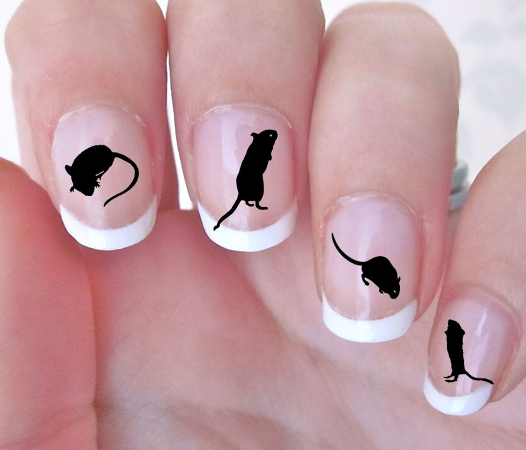 GERBILS Waterslide Decals Gerbil Nail Decals Nail Art Silhouettes ...
