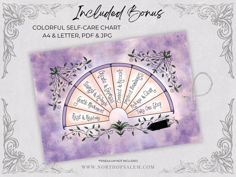 Pendulum Board Dowsing Chart Self-care Printable + BONUS | Dowsing ...