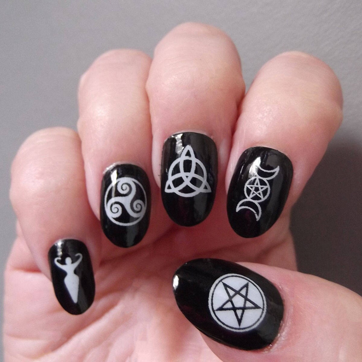 WHITE Mixed WICCAN Nail Decals Double Pack 60 Witch Nails | Etsy Canada