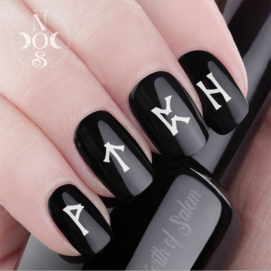 WHITE RUNES Nail Decals Waterslide Viking Nail Decals MEGAPACK - Etsy