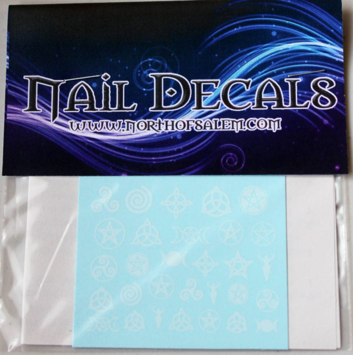 WHITE Mixed WICCAN Nail Decals Double Pack 60 Witch Nails | Etsy Canada